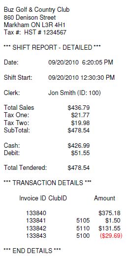 Shift Reports - Buz Docs