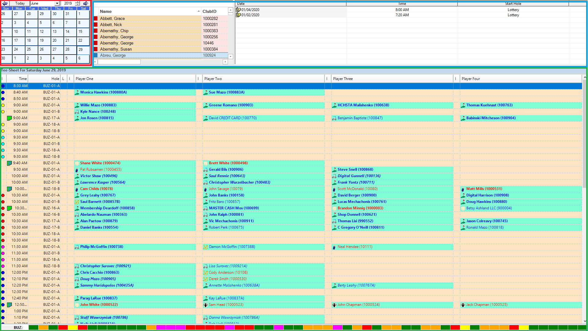 Tee Sheet Buz Docs